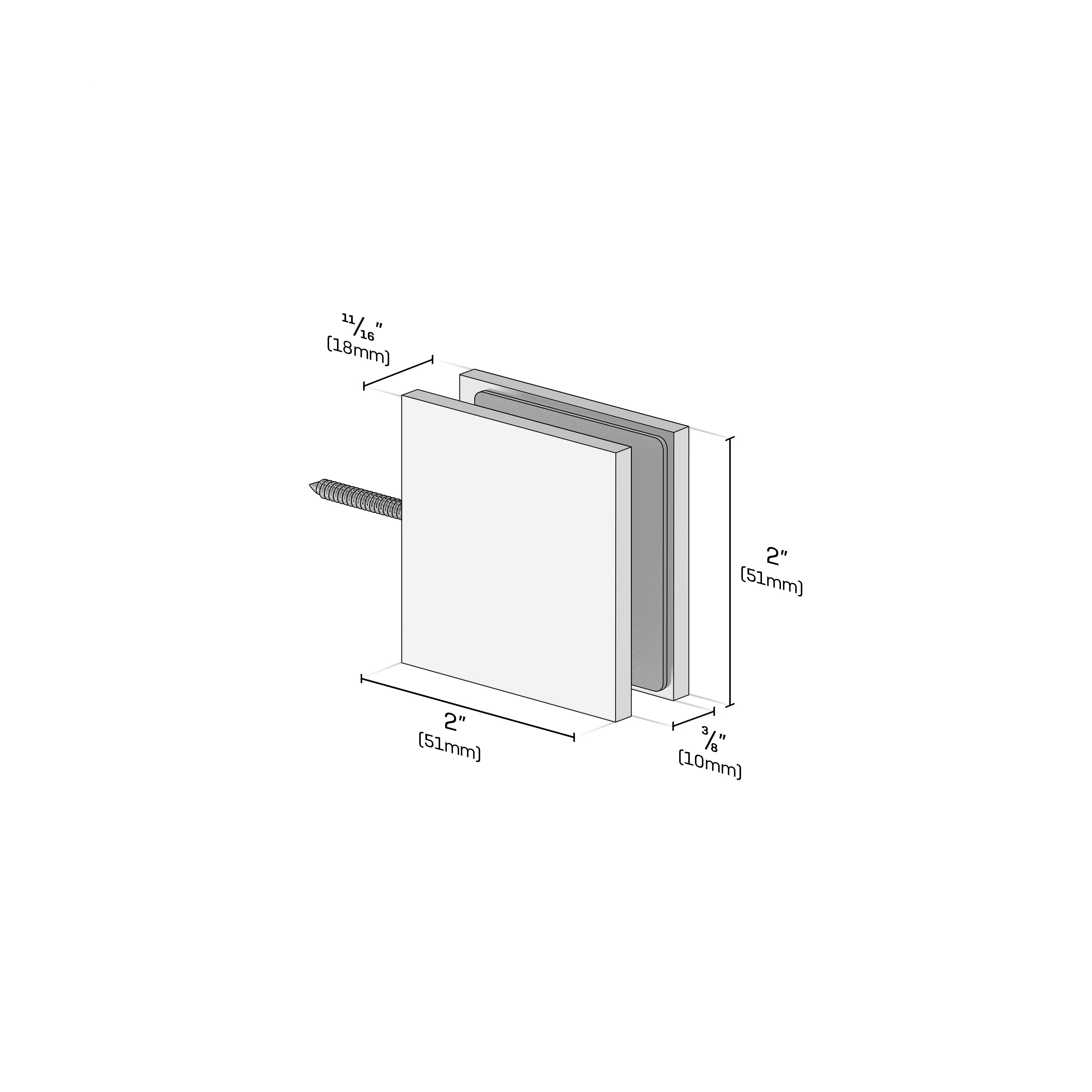 Wall Mount Movable Transom Clip – Future Glass LLC