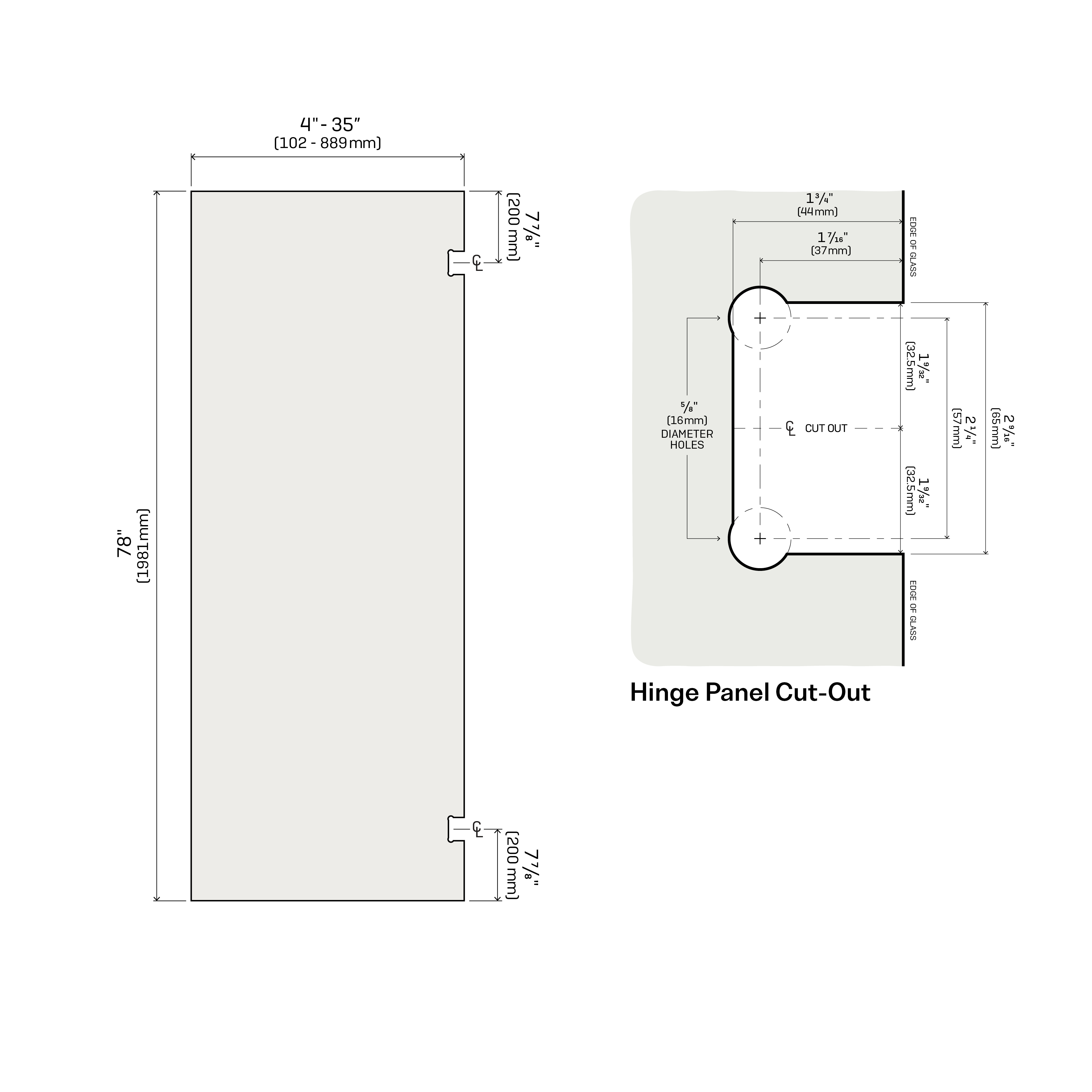 Clear Tempered Hinge Panel – Future Glass LLC