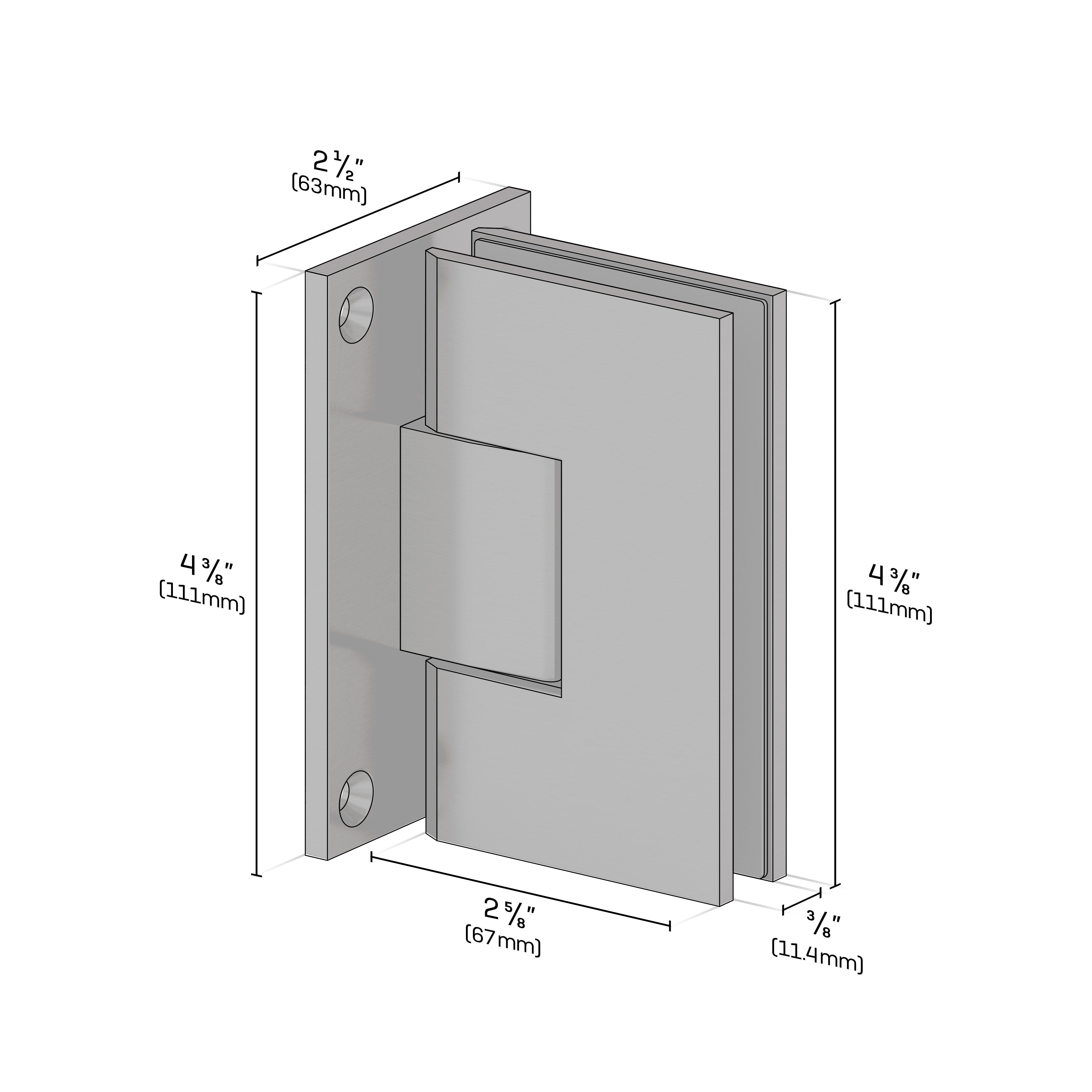 Wall Mount Full Back Plate Hinge – Future Glass LLC