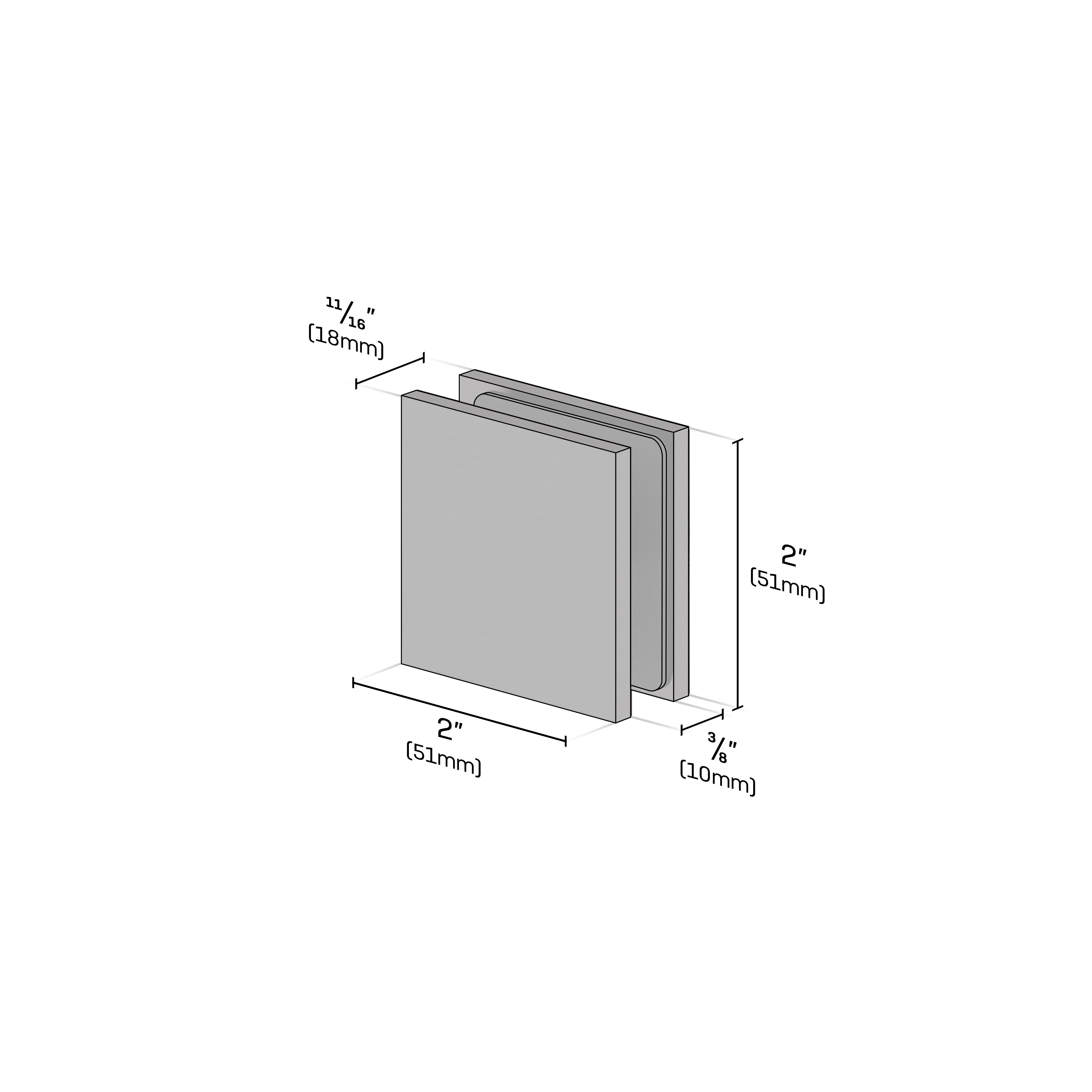 Wall Mount Fixed Panel Clip – Future Glass LLC