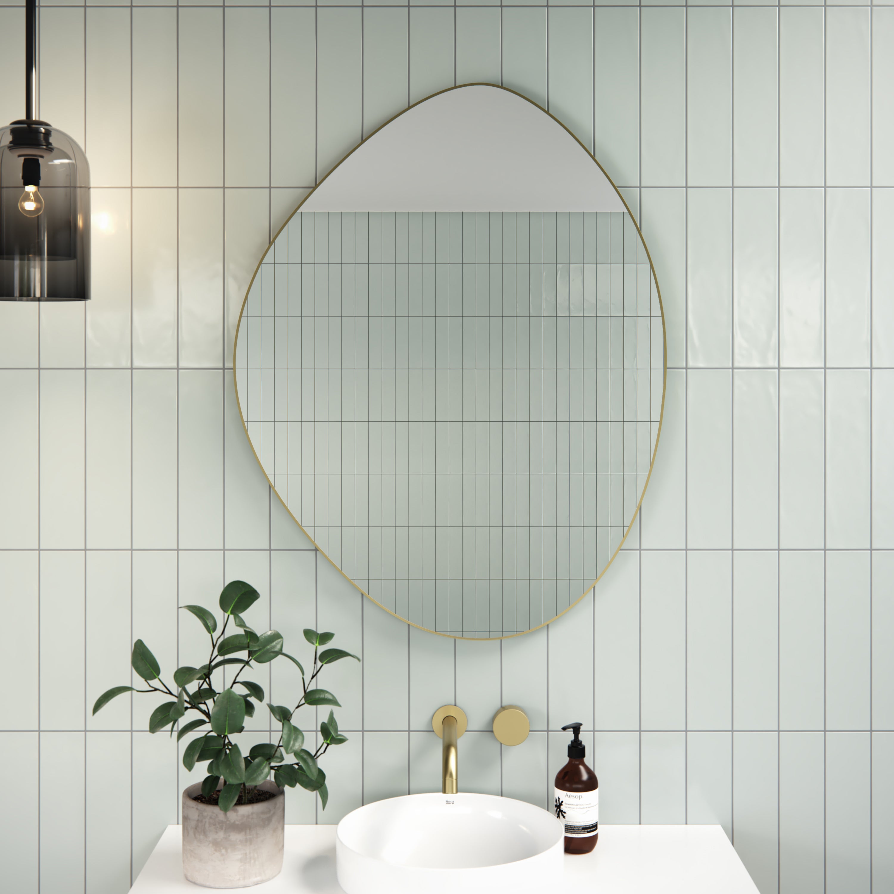 Framed Pebble Mirror – Future Glass LLC