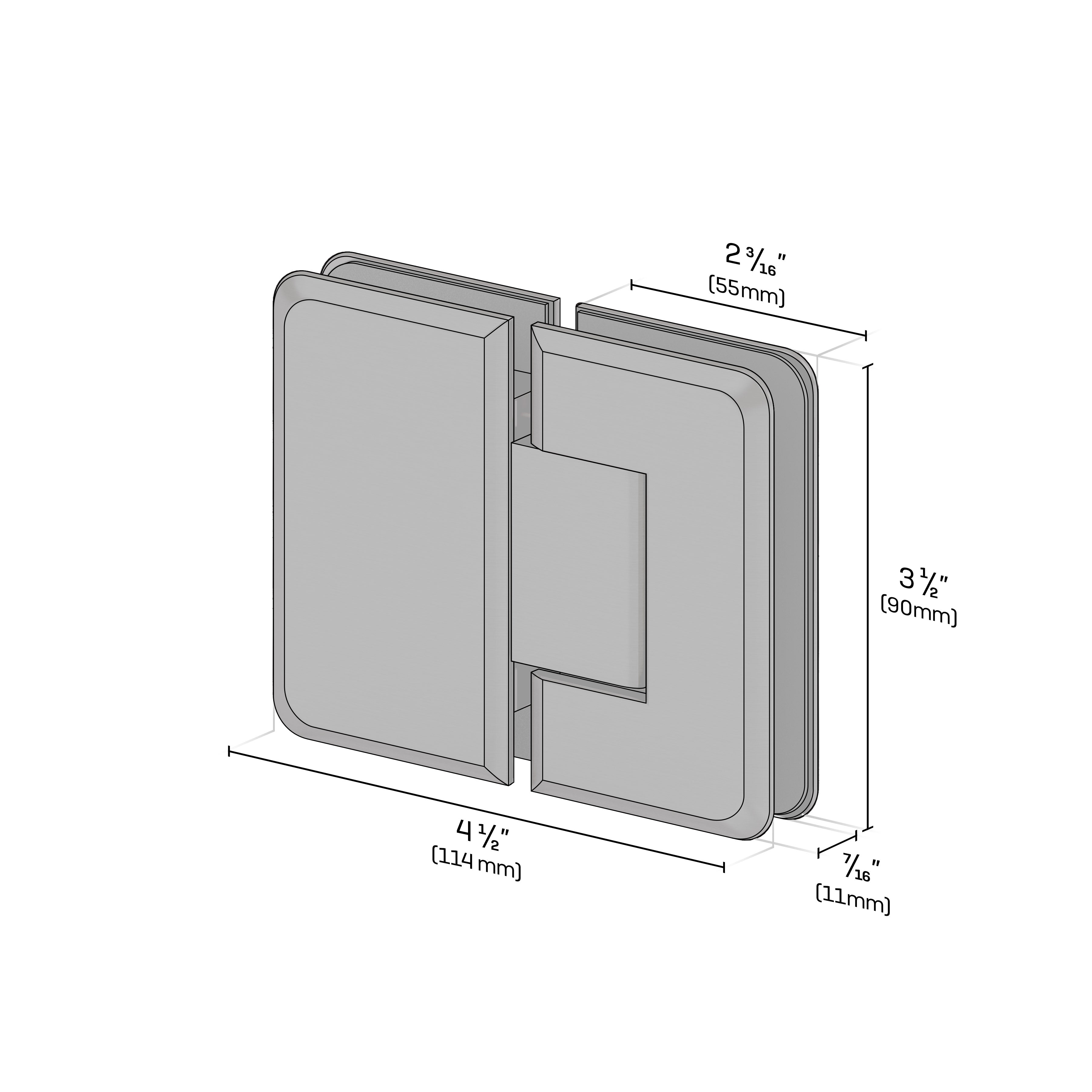 180 Degree Glass-to-Glass Hinge – Future Glass LLC