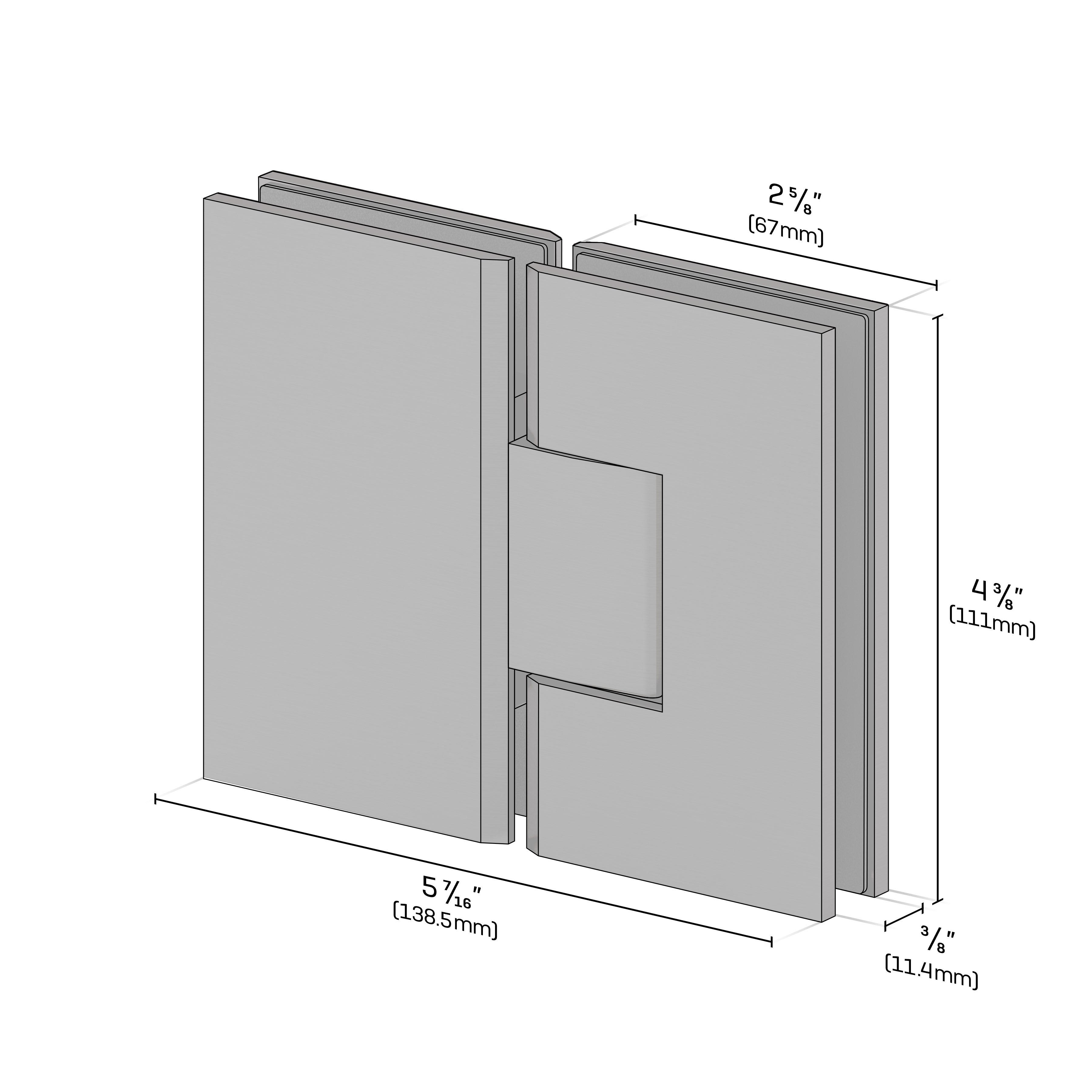 180 Degree Glass-to-Glass Series Hinge – Future Glass LLC